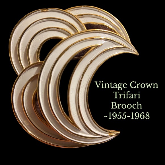 Trifari | Jewelry | Rare Vintage Crown Trifari Art Deco Brooch 9551958 ...